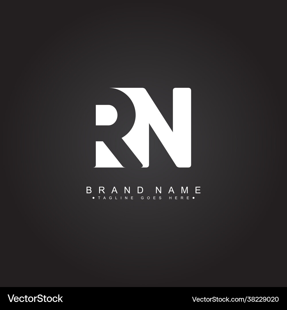 Initial letter rn logo - minimal business logo Vector Image