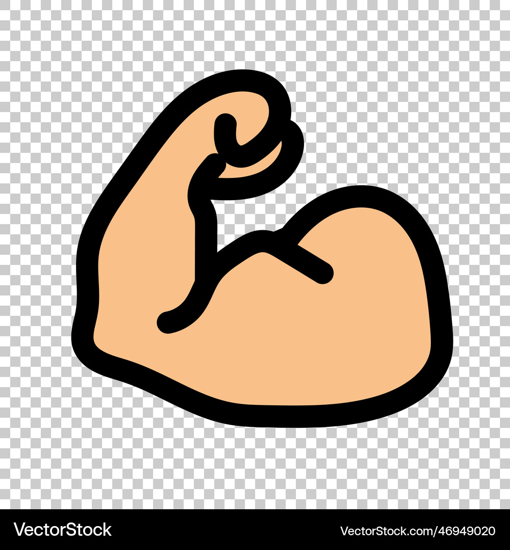 Muscle icon isolated on transparent background Vector Image