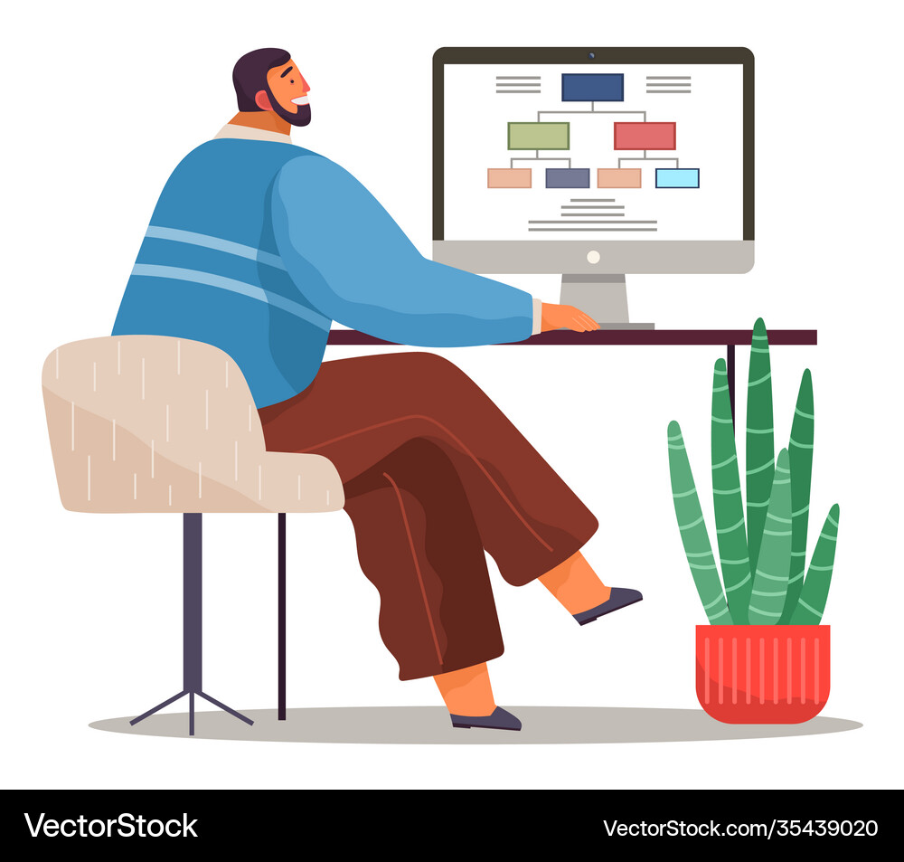 Project management and financial planning concept Vector Image
