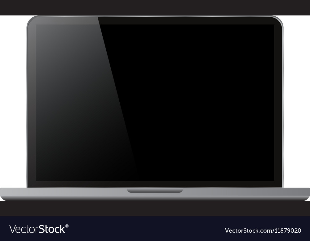 Realistic detalized flat laptop Royalty Free Vector Image