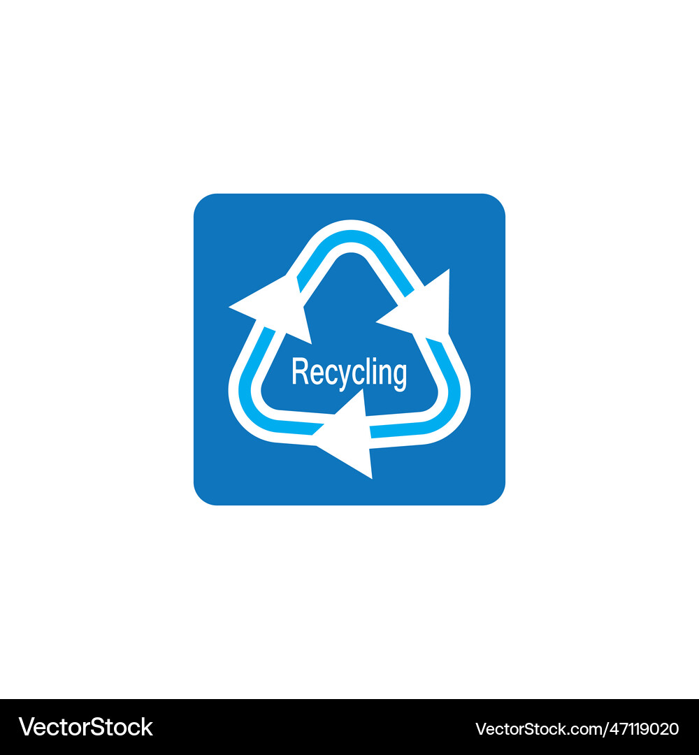 Recycling icon and symbol template Royalty Free Vector Image