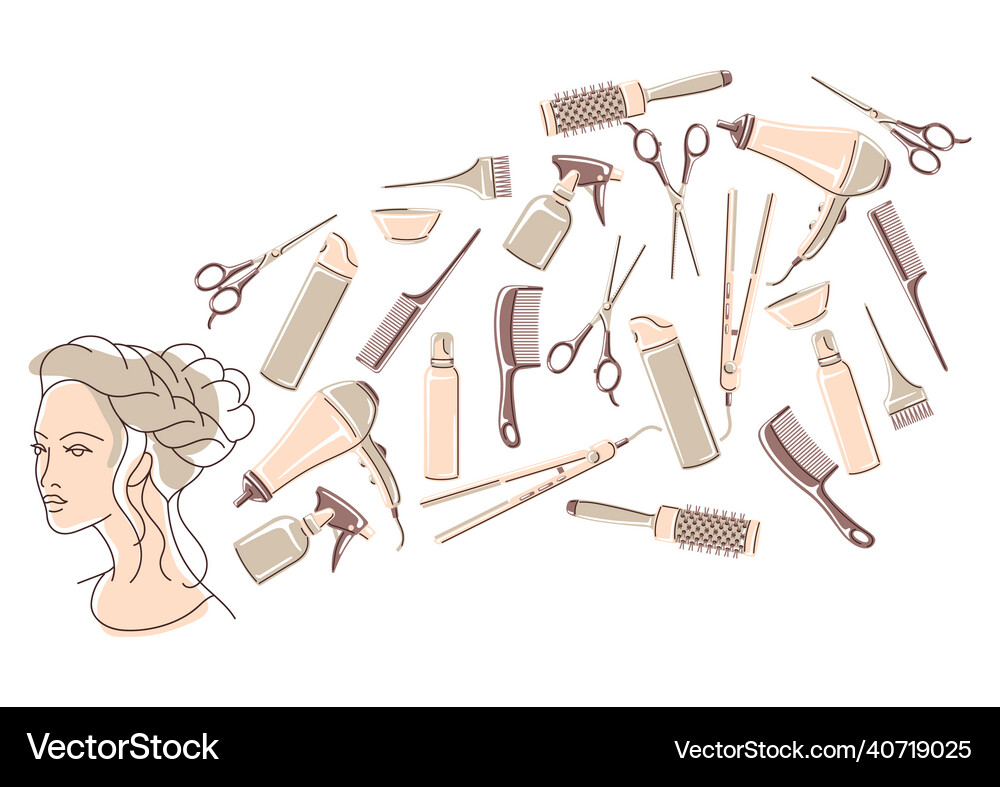 Barbershop background with professional Royalty Free Vector