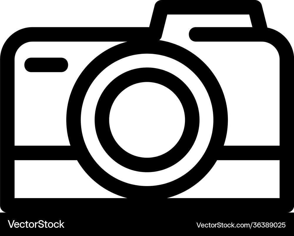 Camera icon or logo isolated sign symbol Vector Image