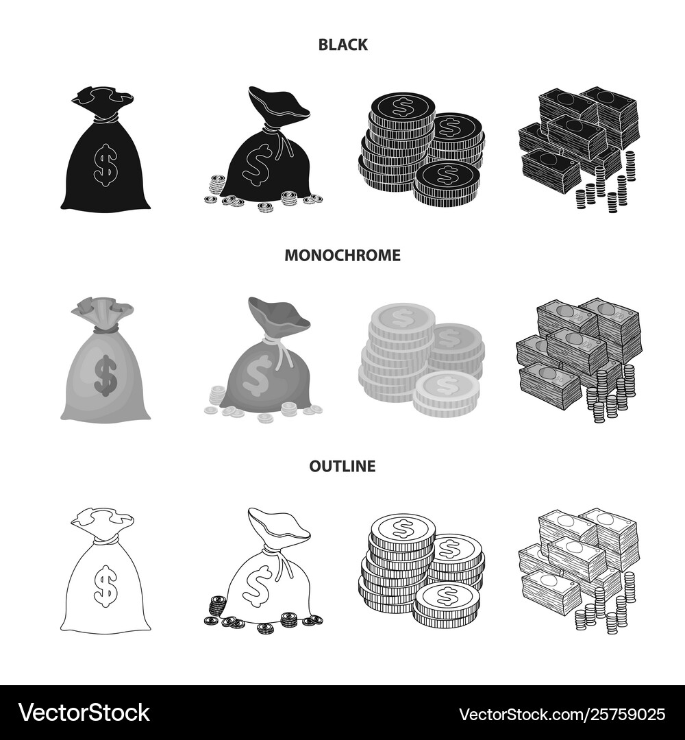 Design payment and loan sign collection Royalty Free Vector