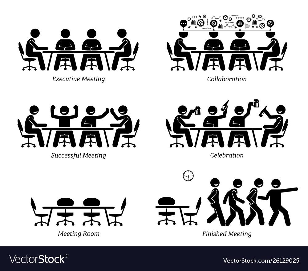 Executives having effective and efficient meeting Vector Image Executives having effective and efficient meeting Vector Image