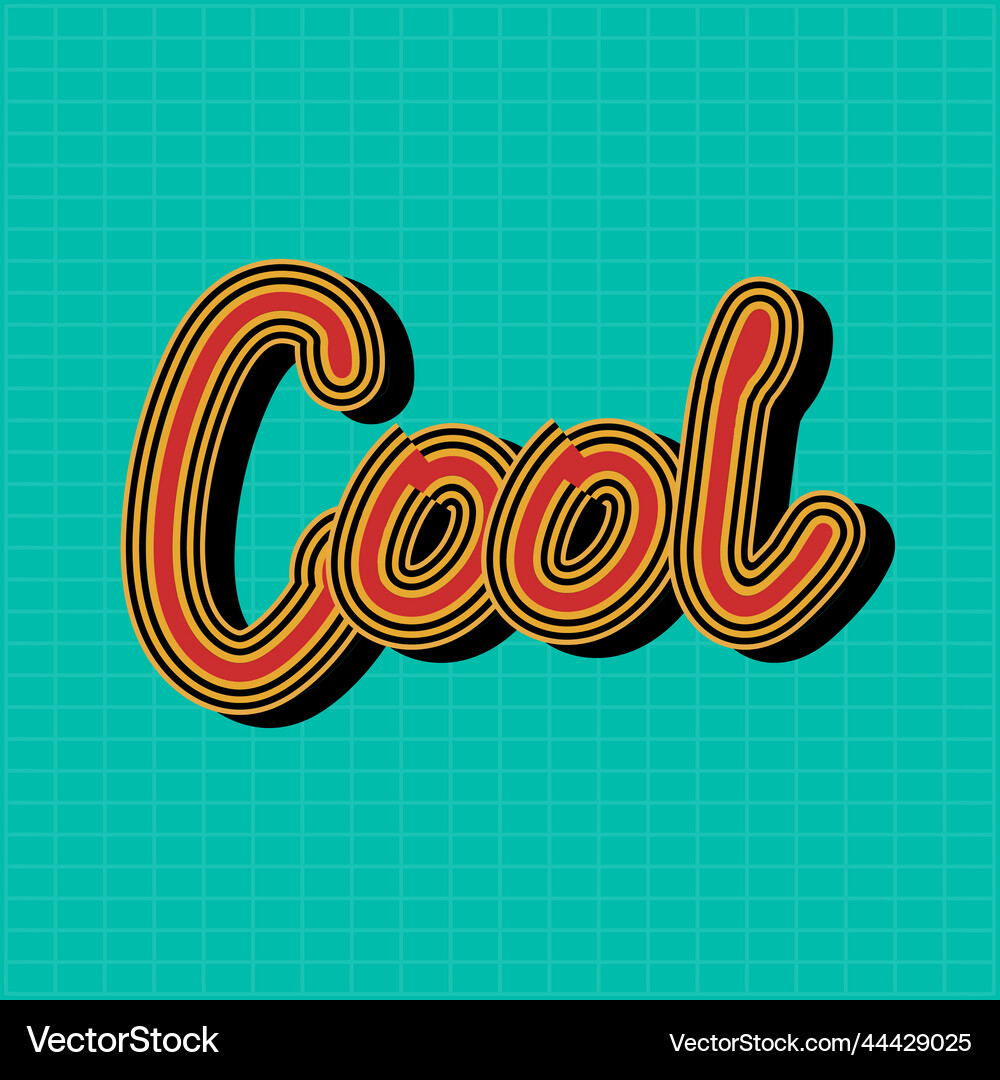 Funky red cool green calligraphy Royalty Free Vector Image