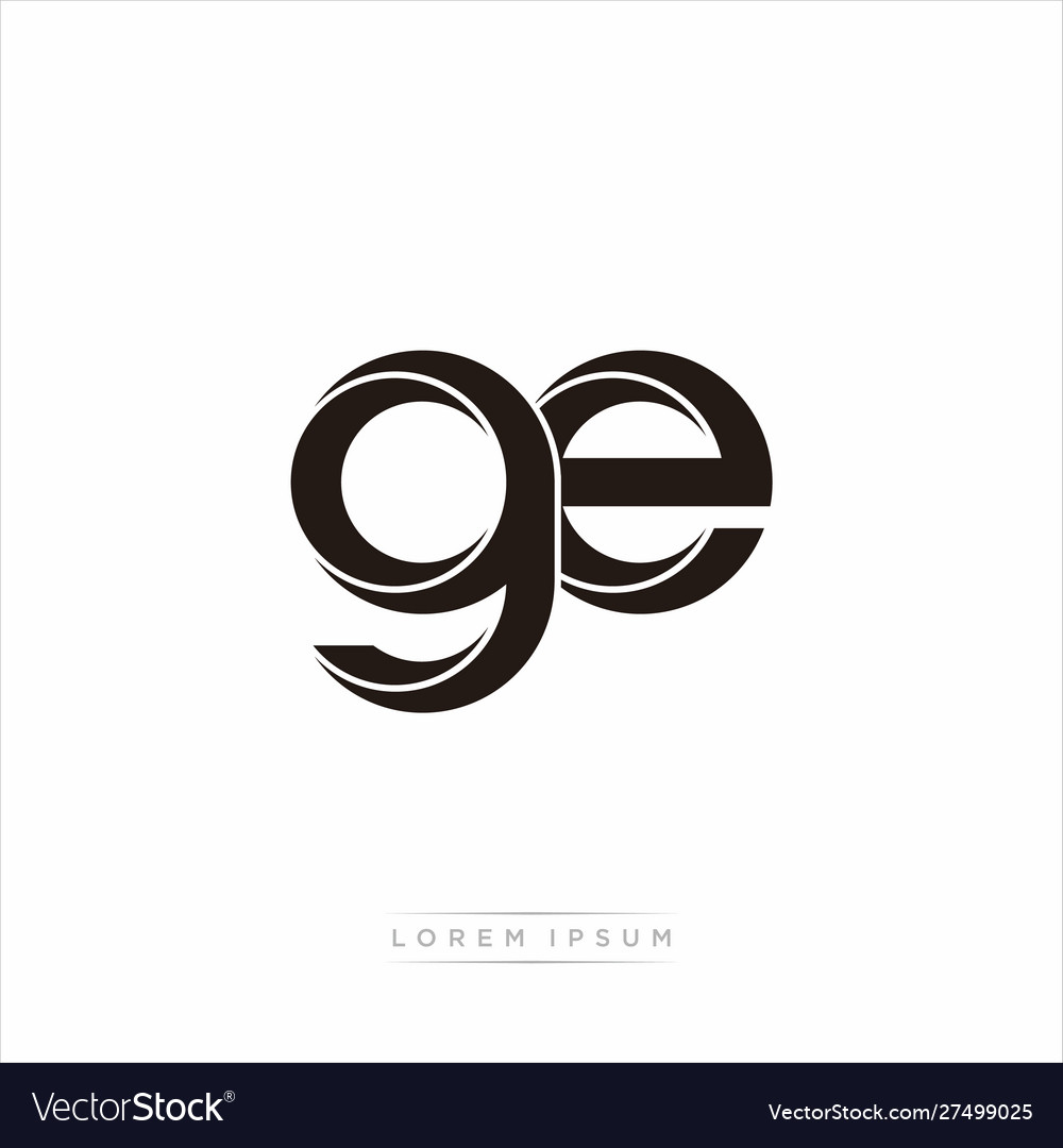 Ge initial letter split lowercase modern monogram Vector Image
