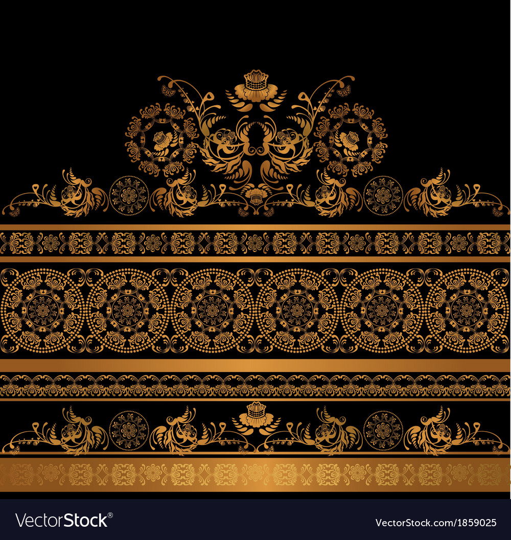 Golden pattern Royalty Free Vector Image - VectorStock
