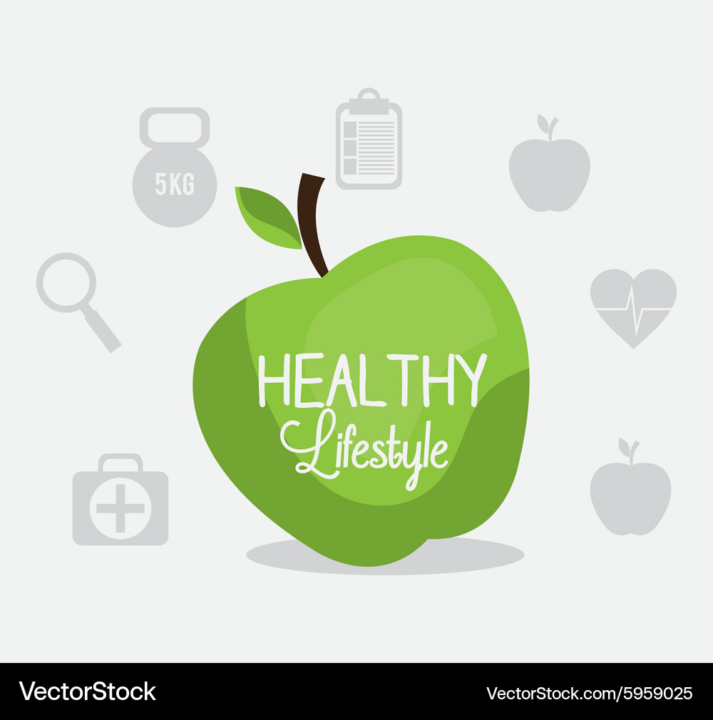 Healthy lifestyle design Royalty Free Vector Image