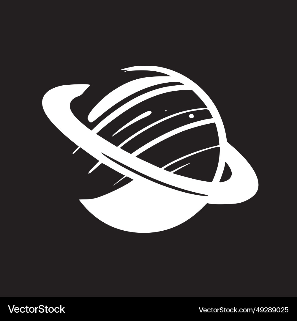 Planet - minimalist and simple silhouette Vector Image