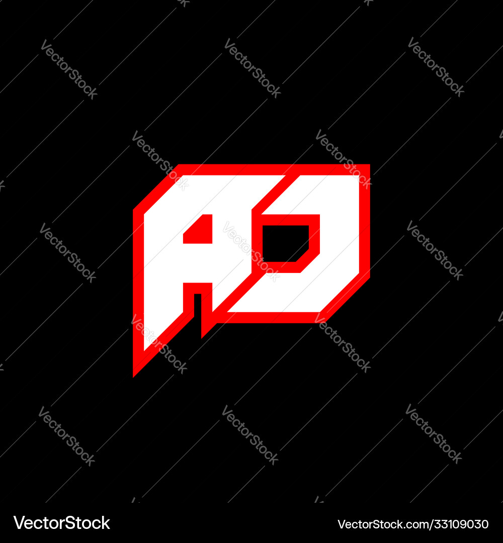 Aj letter logo design on black background Vector Image