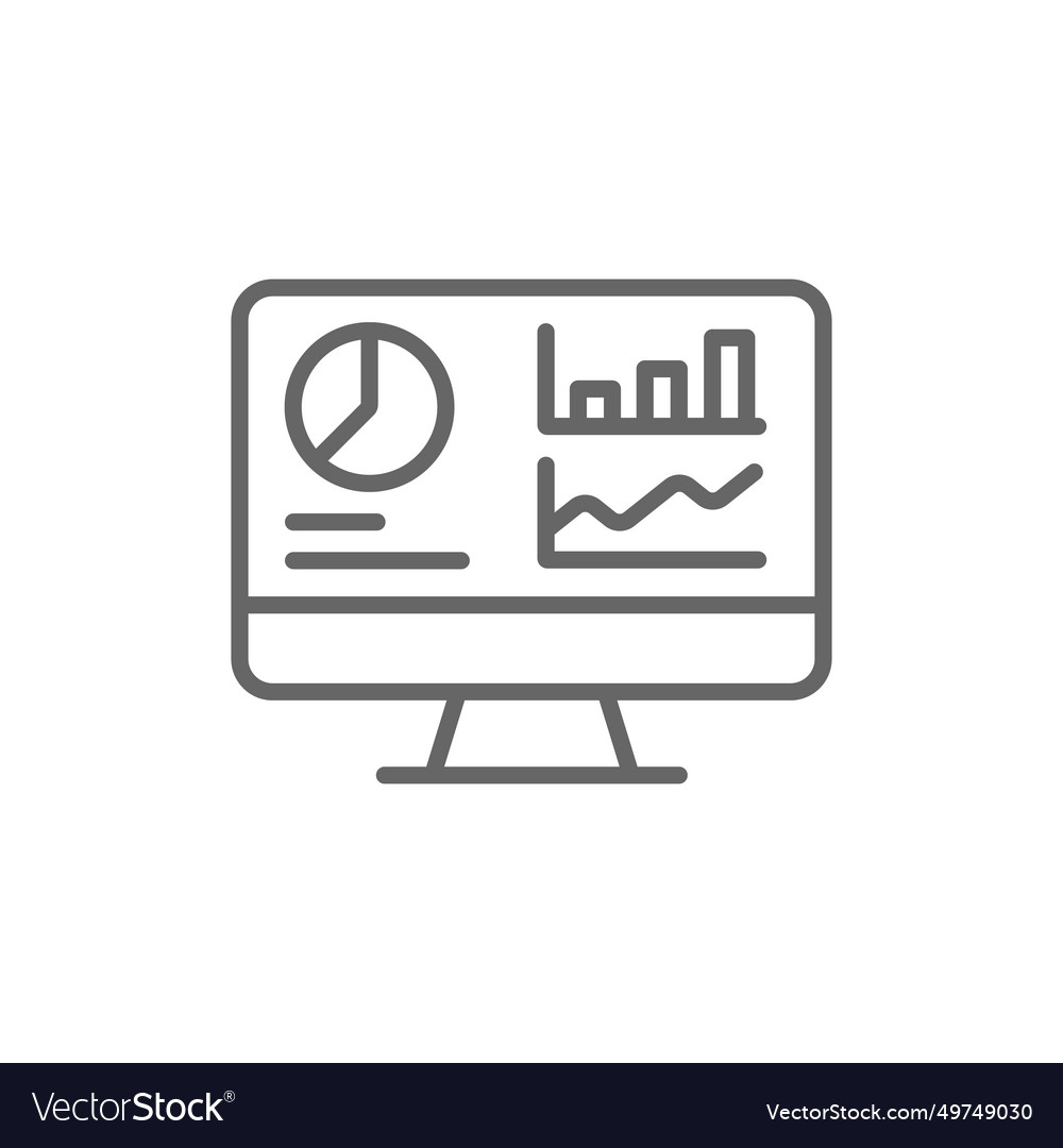 Eps10 dashboard admin grey line art icon Vector Image