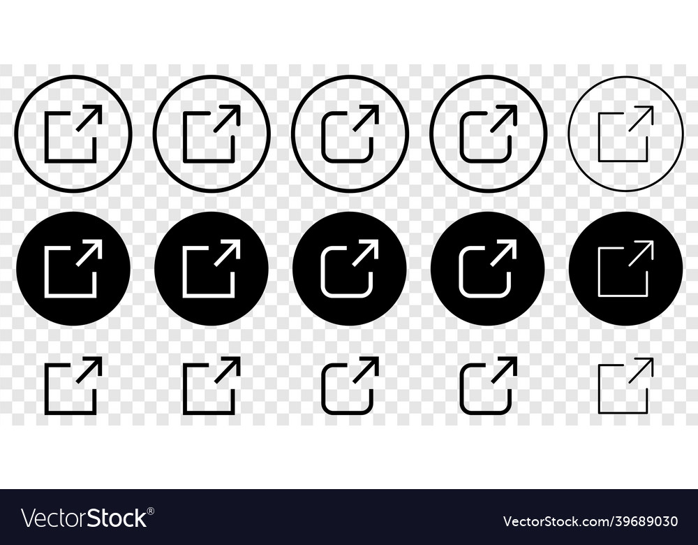 External link symbol set hyperlink chain symbol Vector Image