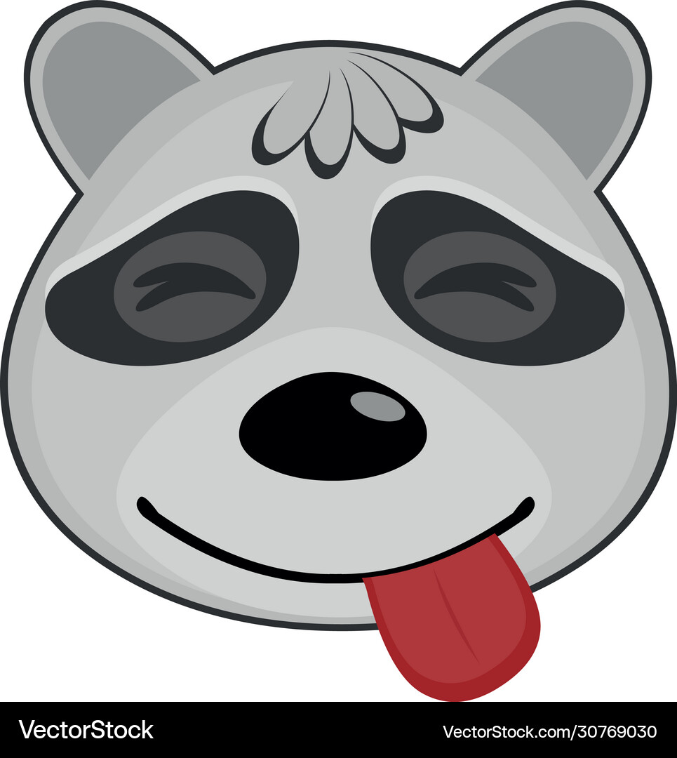 Face raccoon cartoon Royalty Free Vector Image