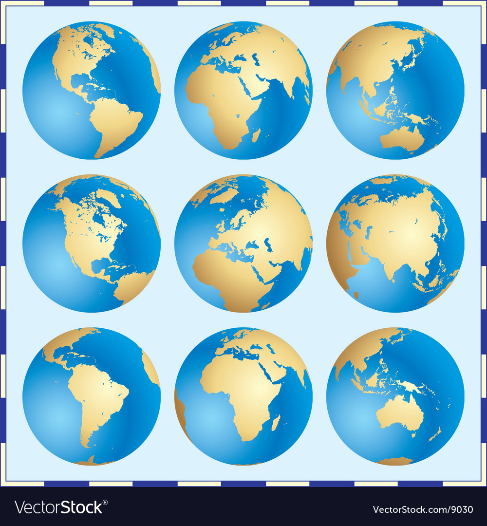 Global set Royalty Free Vector Image - VectorStock