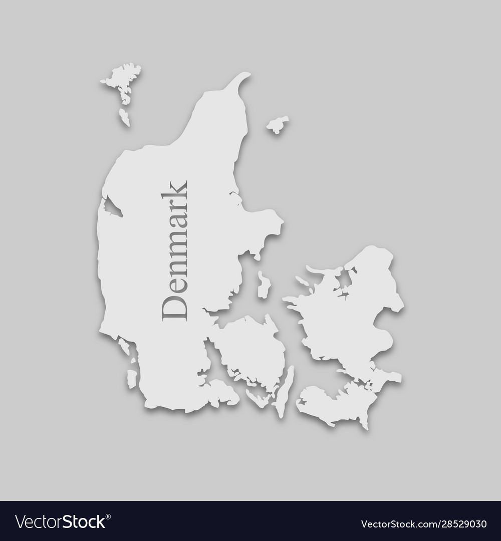 Map denmark Royalty Free Vector Image - VectorStock