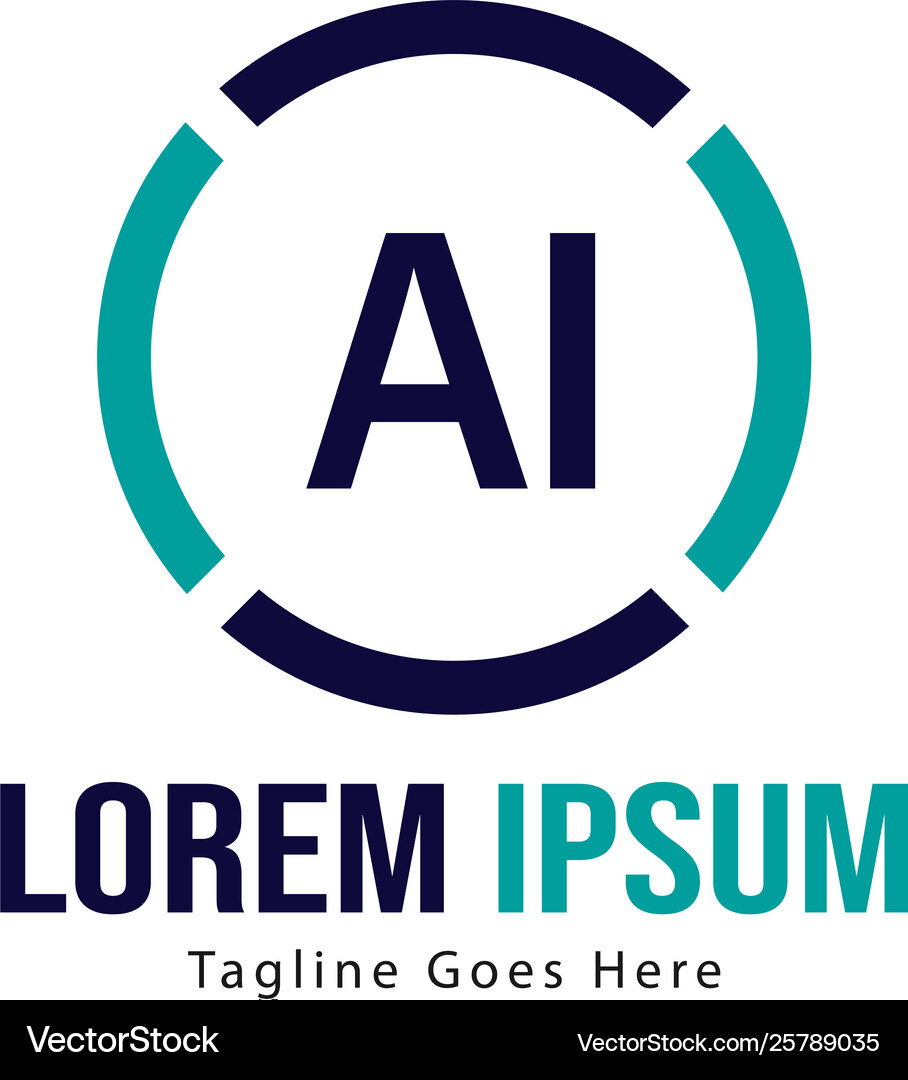 Ai letter logo design creative modern letters Vector Image