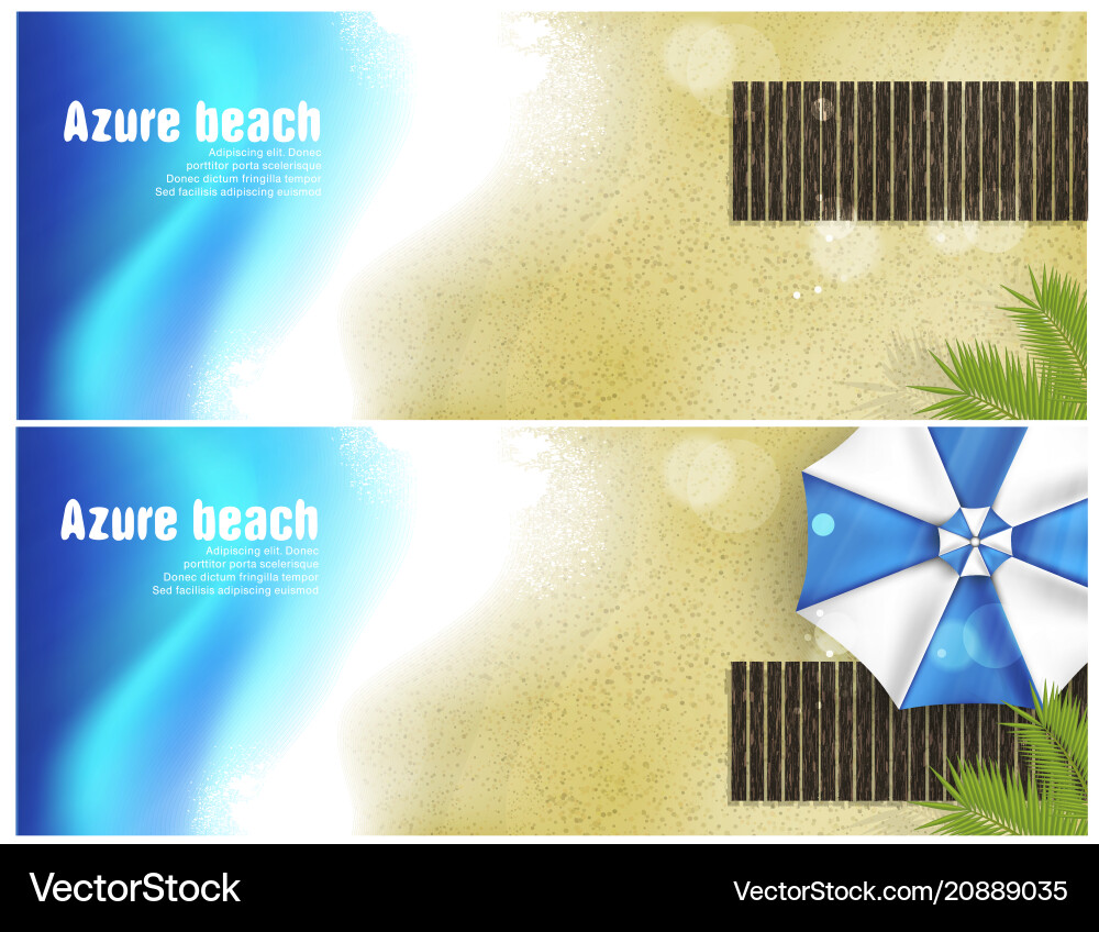 Beach banner for facebook poster design Royalty Free Vector