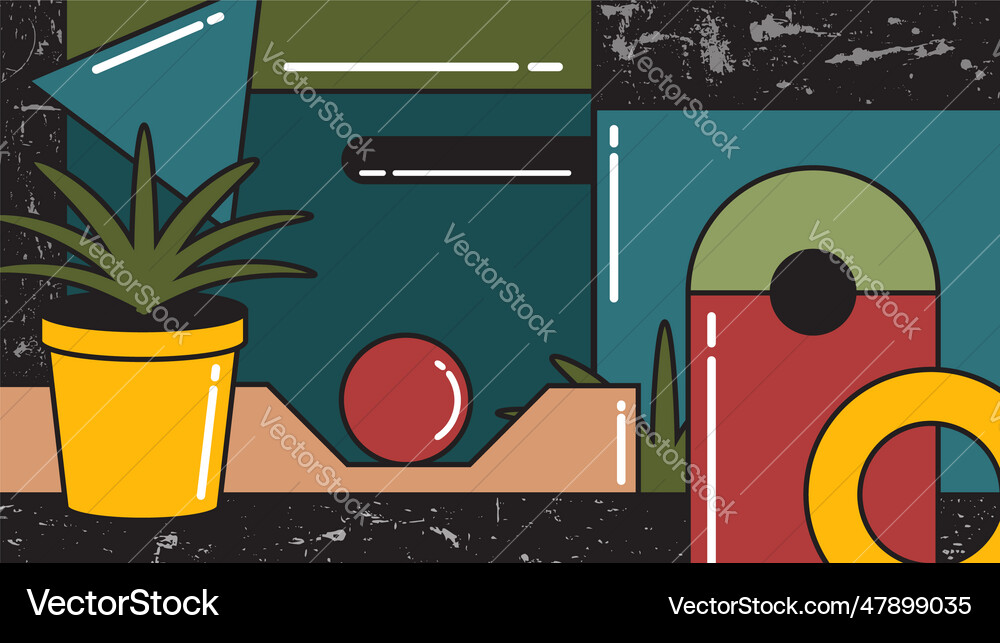 Bold aesthetic retro vintage background Royalty Free Vector