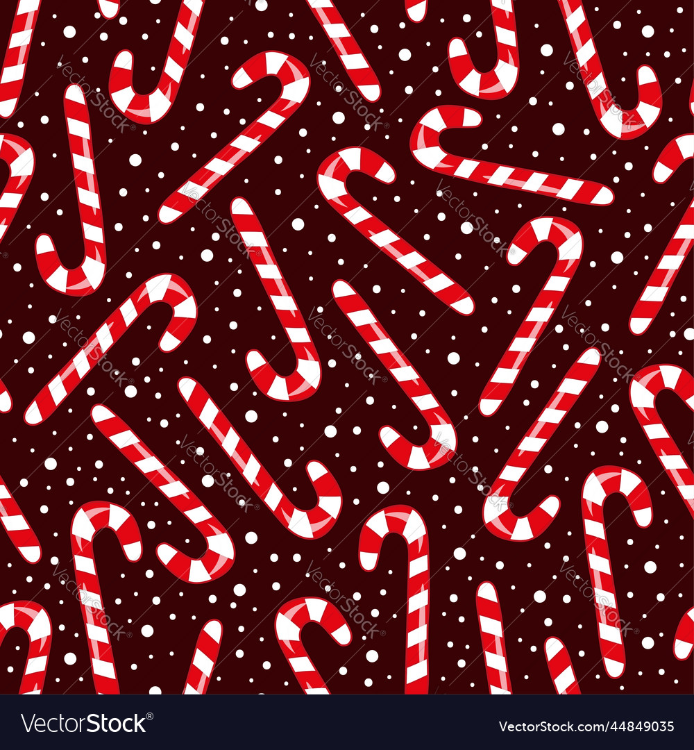 Candy cane seamless pattern Royalty Free Vector Image