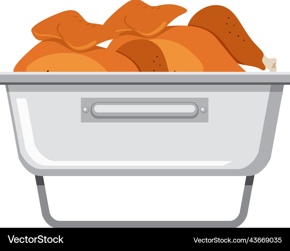 Catering food with chicken Royalty Free Vector Image