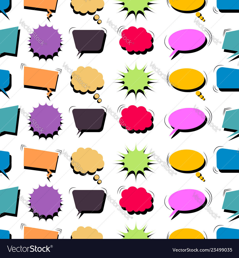 Comic bright seamless pattern Royalty Free Vector Image