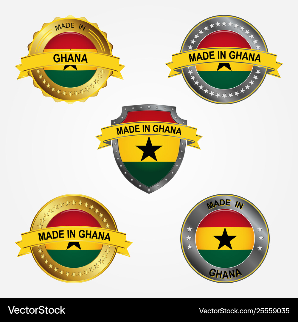 Design label made in ghana Royalty Free Vector Image