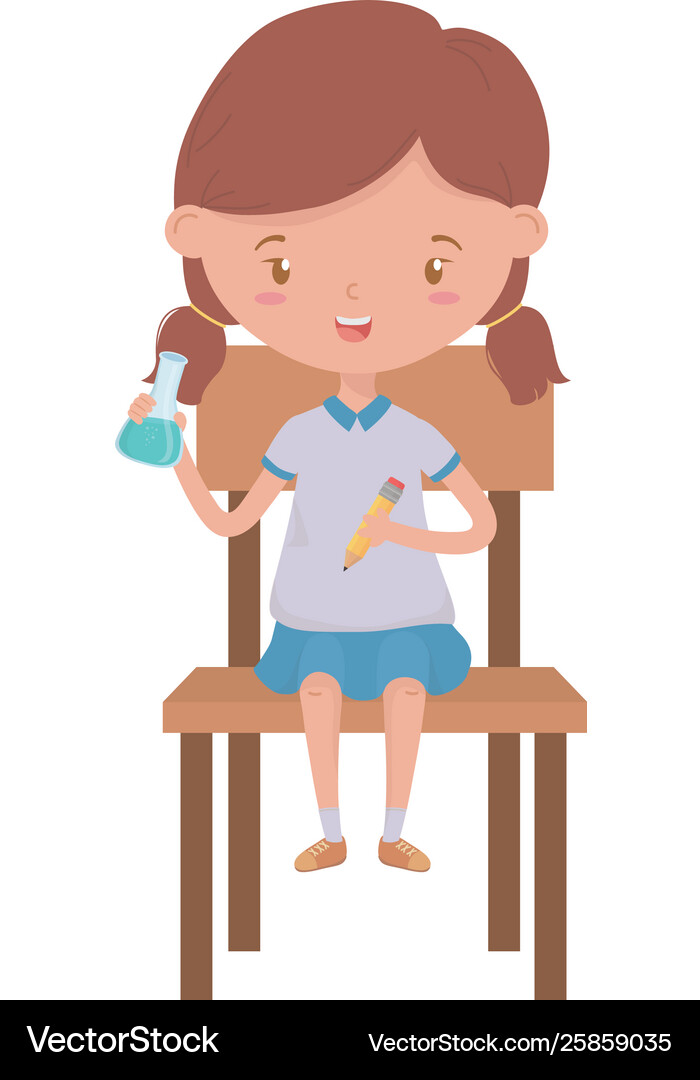 Girl kid school design Royalty Free Vector Image