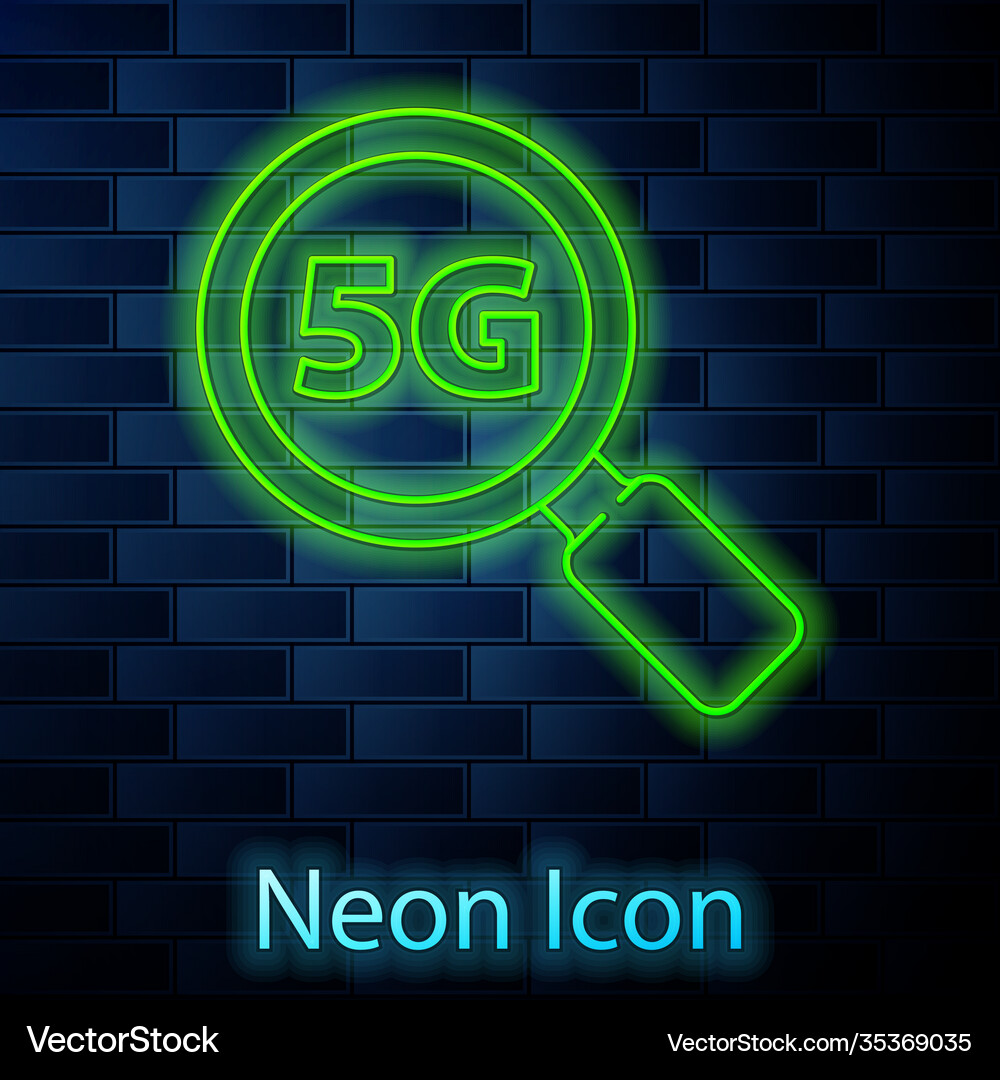 Glowing neon line search 5g new wireless internet Vector Image