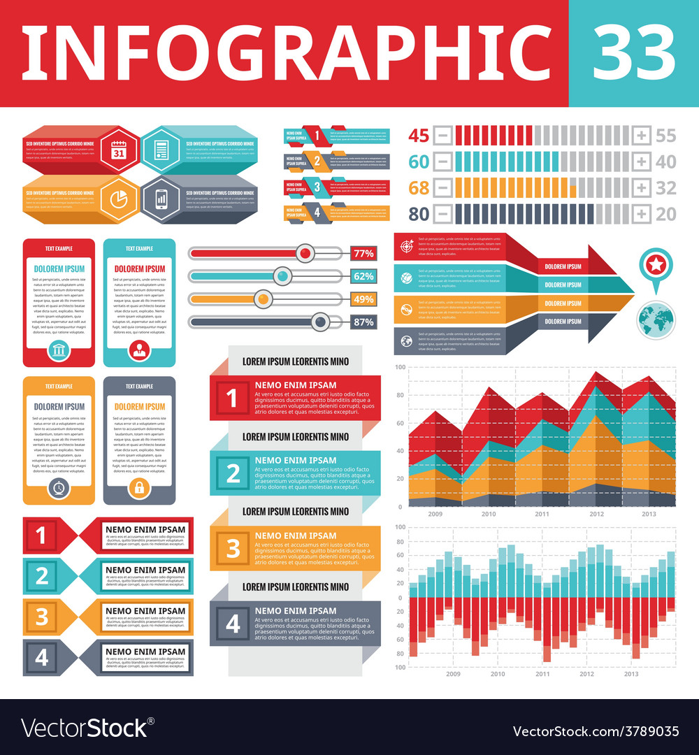 Infographics elements 33 - set of design Vector Image