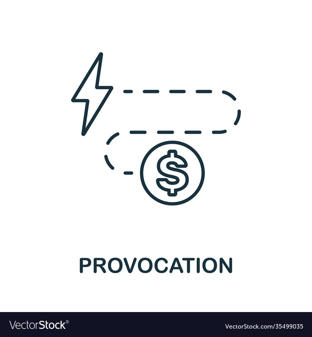 Provocation icon thin outline style design from Vector Image Provocation icon thin outline style design from Vector Image