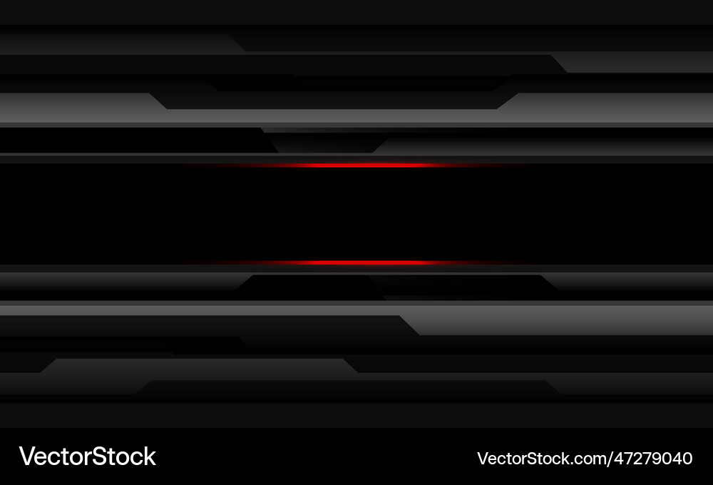 Abstract metal grey cyber geometric red light Vector Image