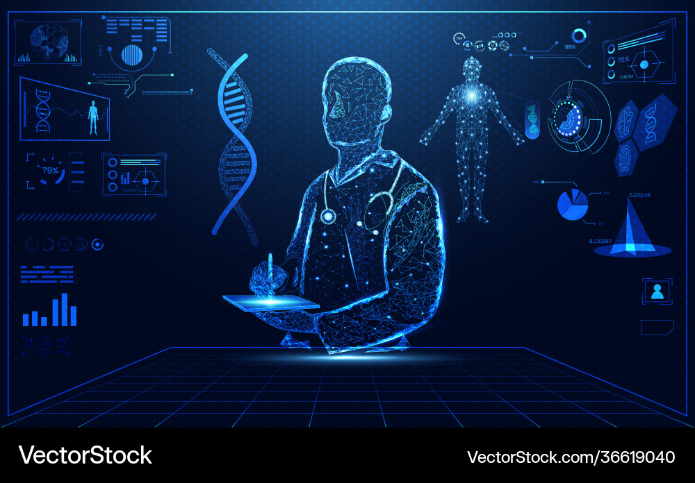 Abstract technology ui futuristic human medical Vector Image