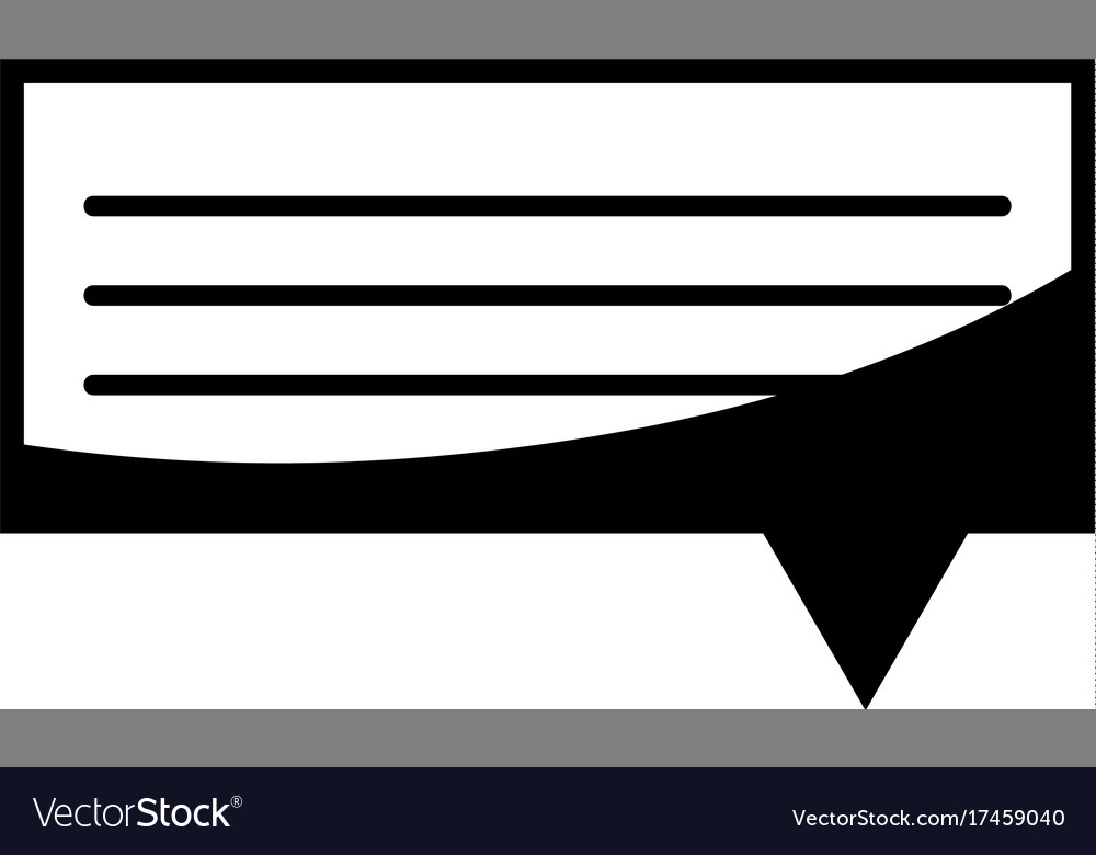 Contour chat bubble graphic text message Vector Image