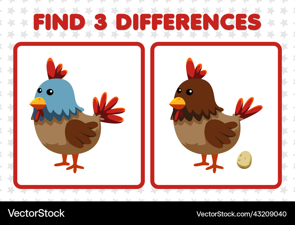 Education game for children find three Royalty Free Vector