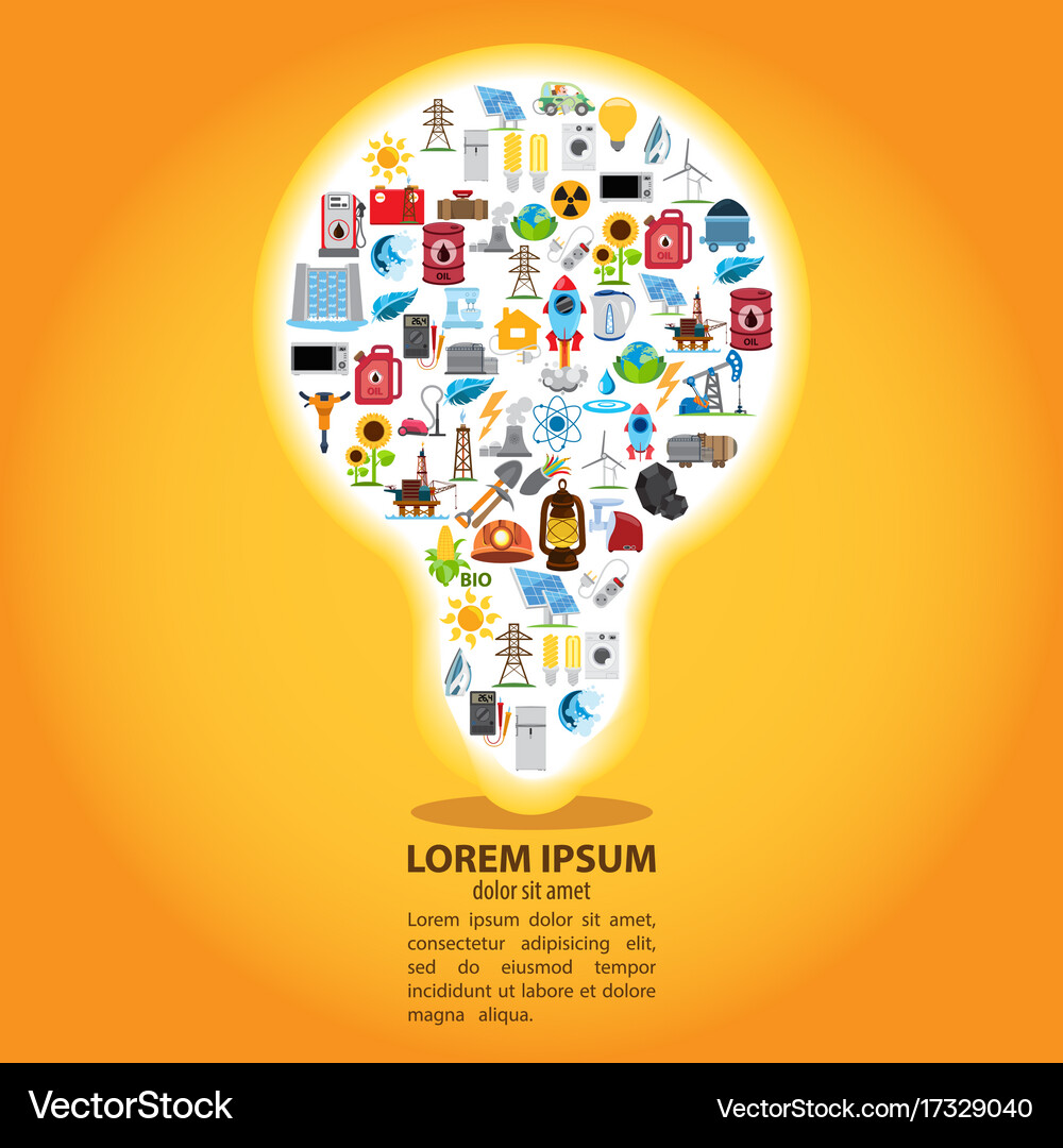 Energy infographic modern infographic Royalty Free Vector