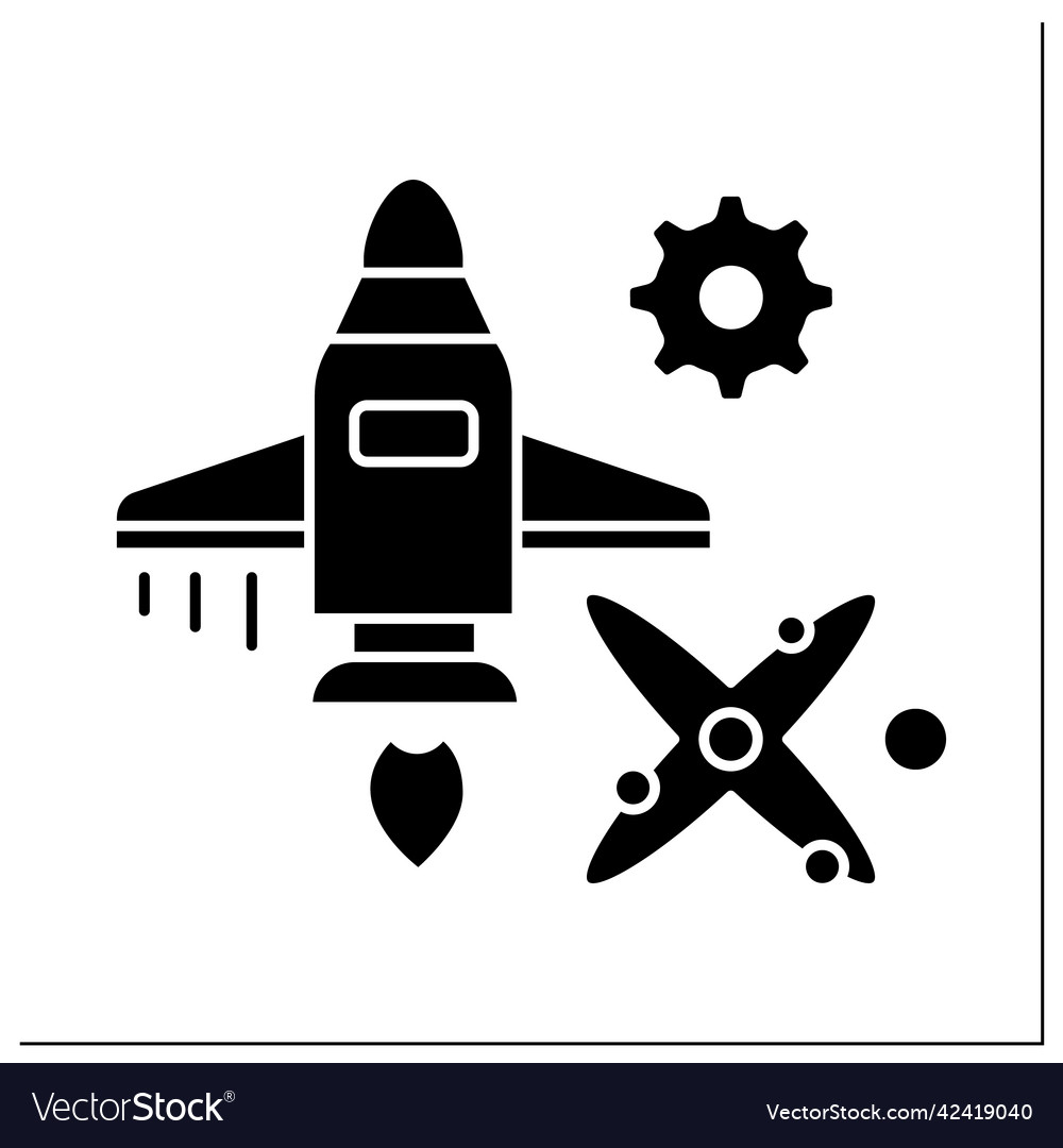 Engineering glyph icon Royalty Free Vector Image