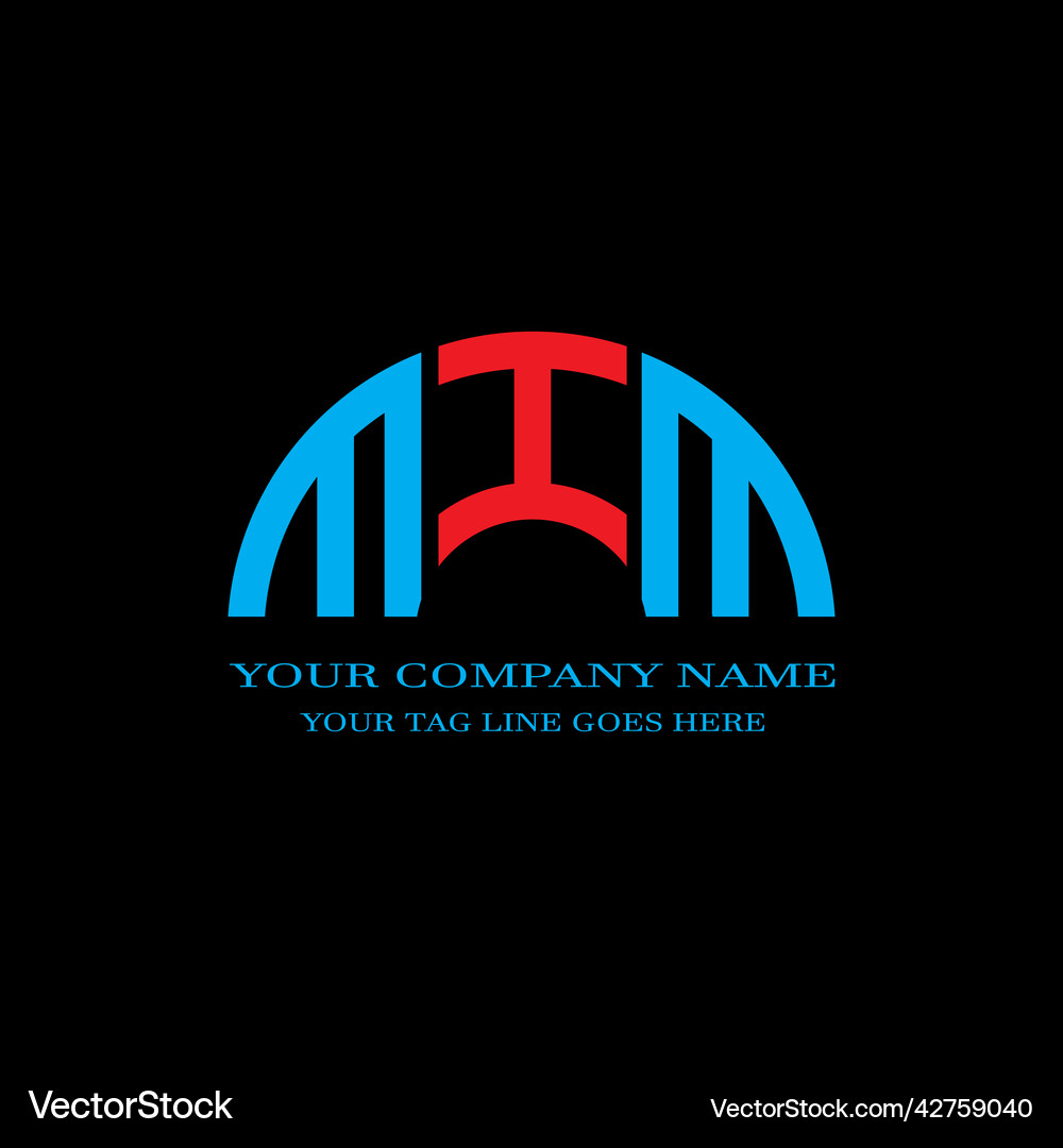 Mim letter logo creative design with graphic Vector Image