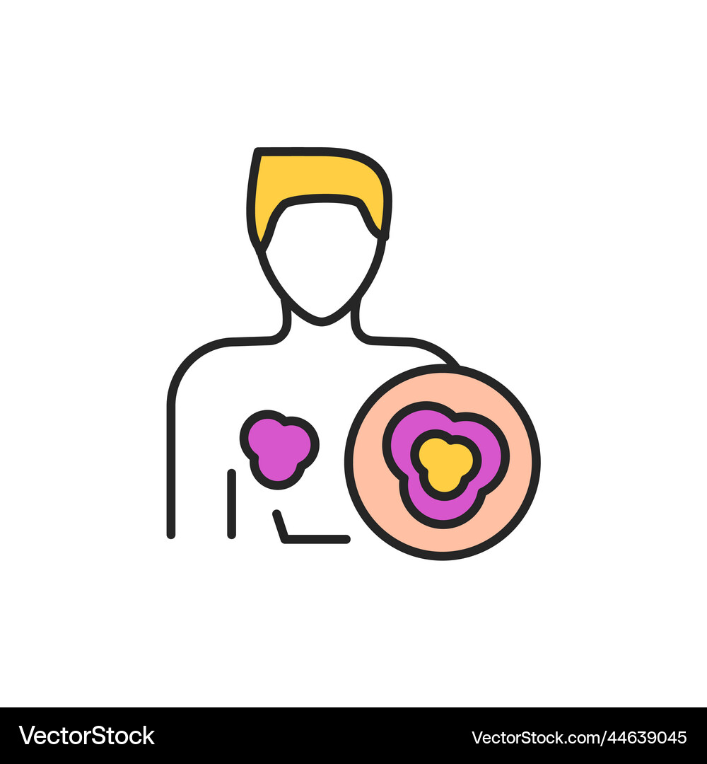 Atopic dermatitis line color icon sign for web Vector Image