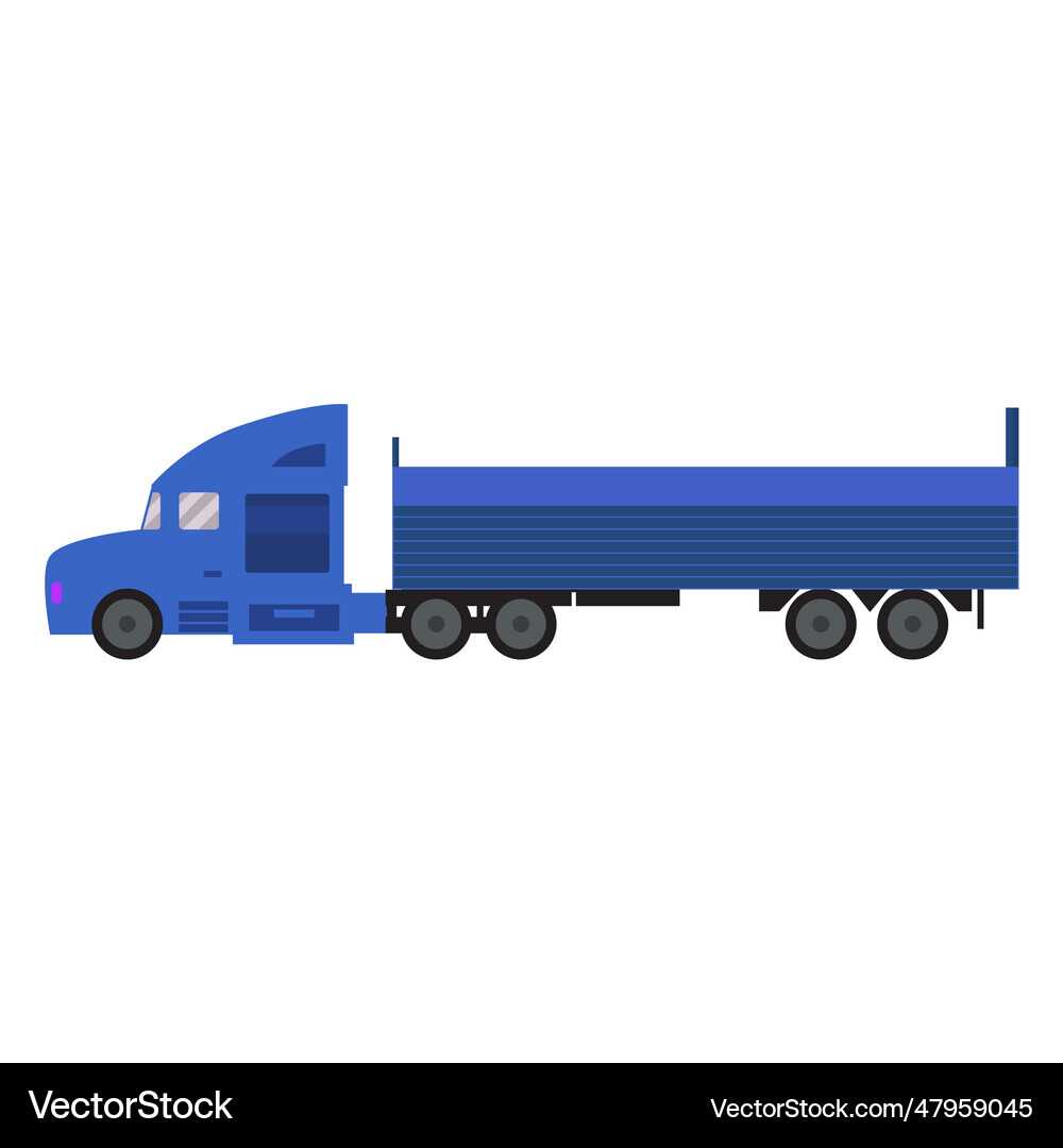 Blue truck logistics cargo Royalty Free Vector Image