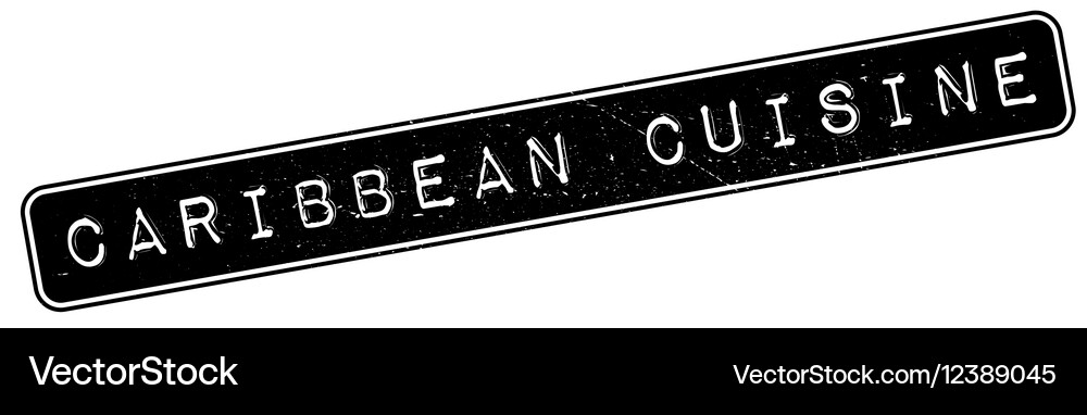 Caribbean cuisine rubber stamp Royalty Free Vector Image
