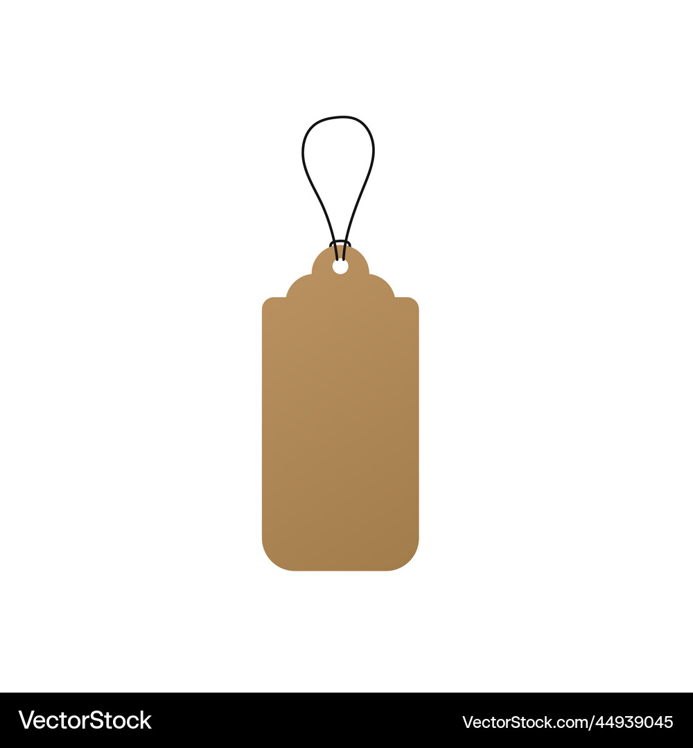 Empty white price tag label paper realistic card Vector Image
