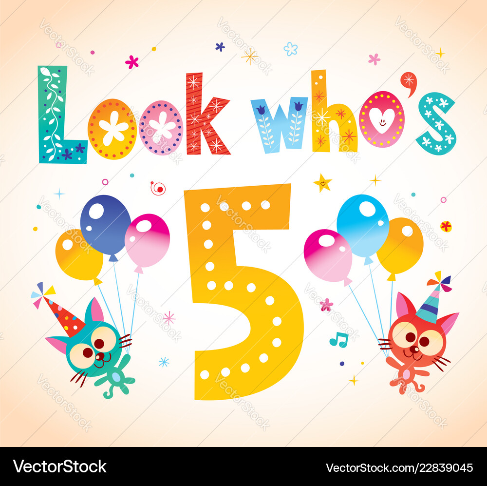 Happy 5th Birthday Card
