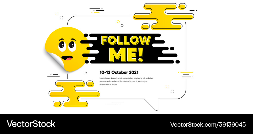 Follow me text special offer sign Royalty Free Vector Image