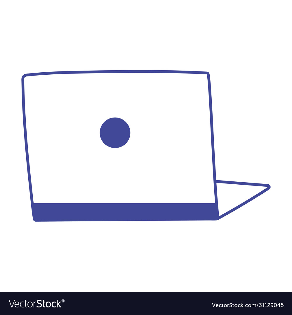 Laptop computer technology gadget isolated icon Vector Image