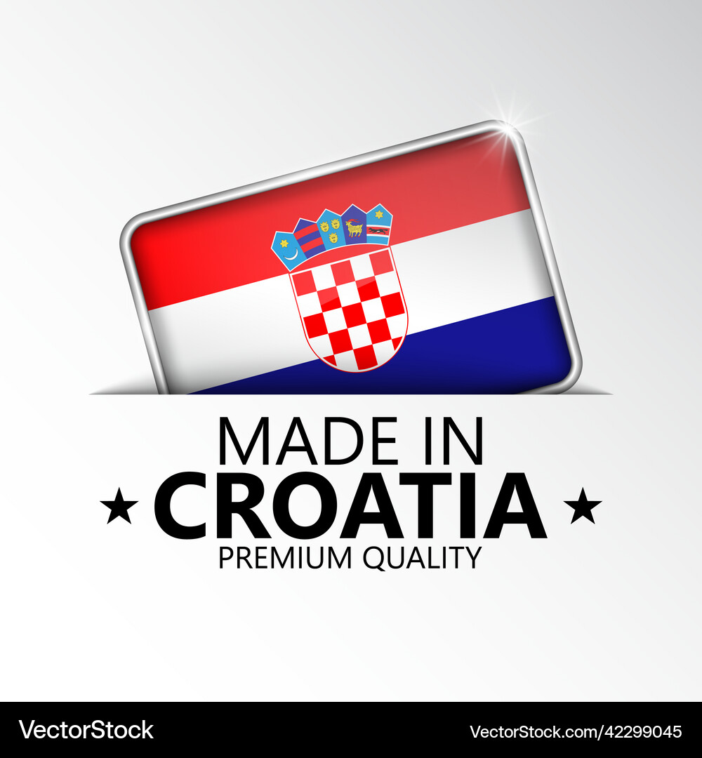 Made in croatia graphic and label Royalty Free Vector Image