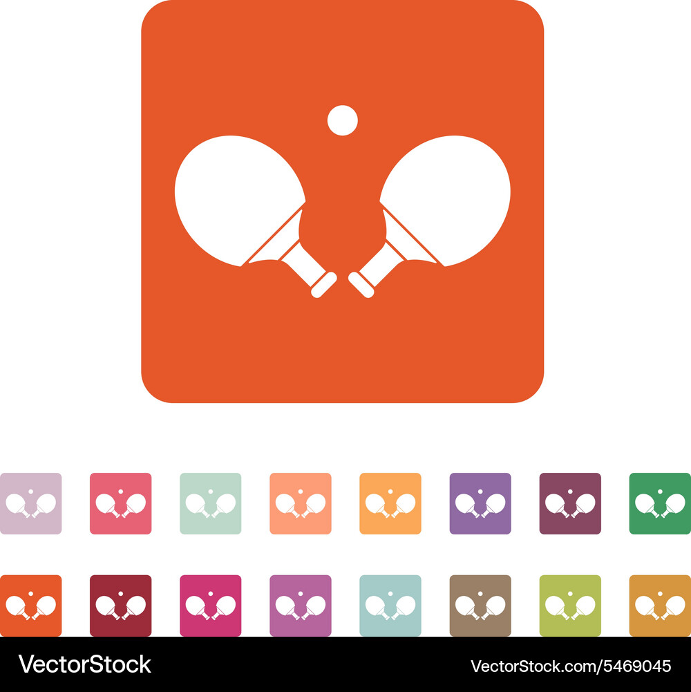 Table tennis icon ping pong symbol flat Royalty Free Vector
