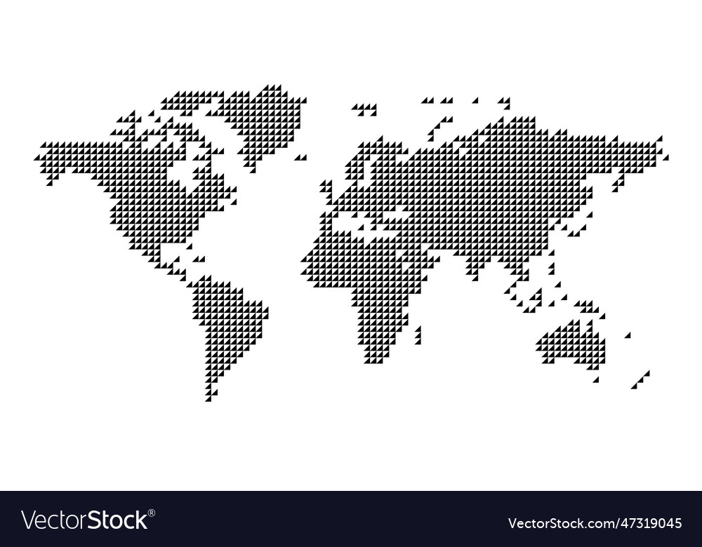World map of triangles Royalty Free Vector Image