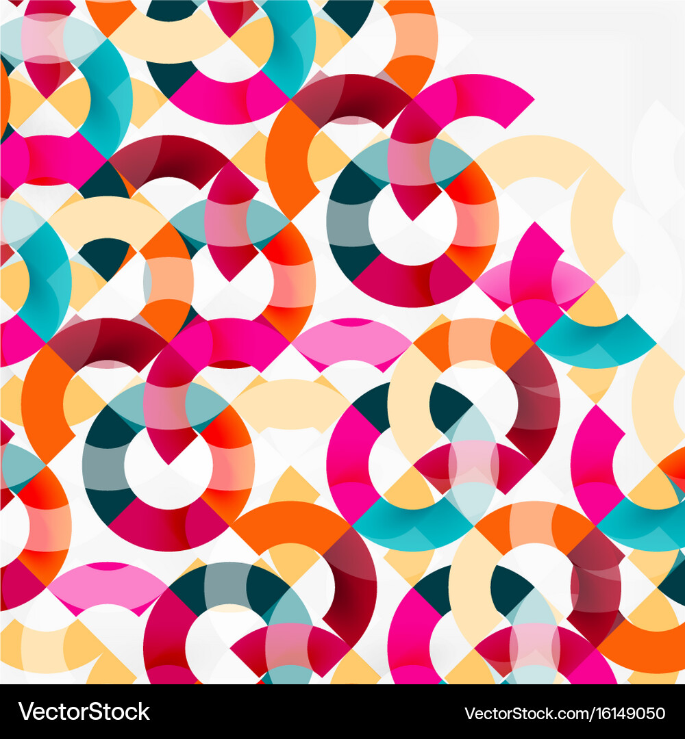 Colorful rings on grey background modern Vector Image