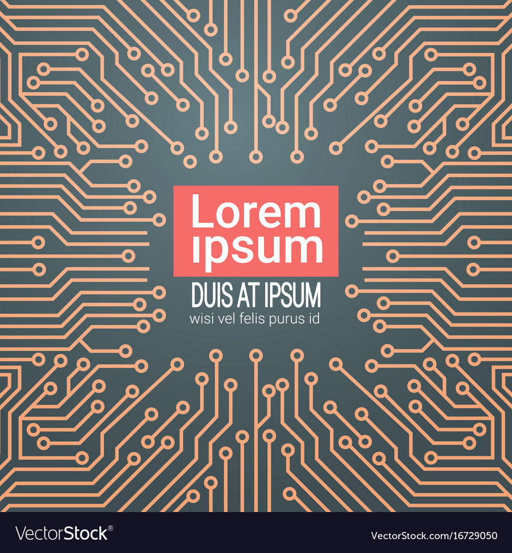 Computer chip moterboard network data center Vector Image